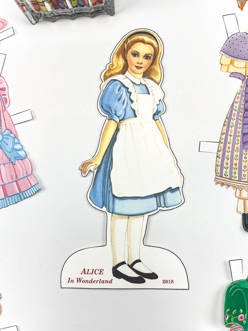 Alice in Wonderland Paper Dolls – DIY Craft Kit (instant Download) - Etsy
