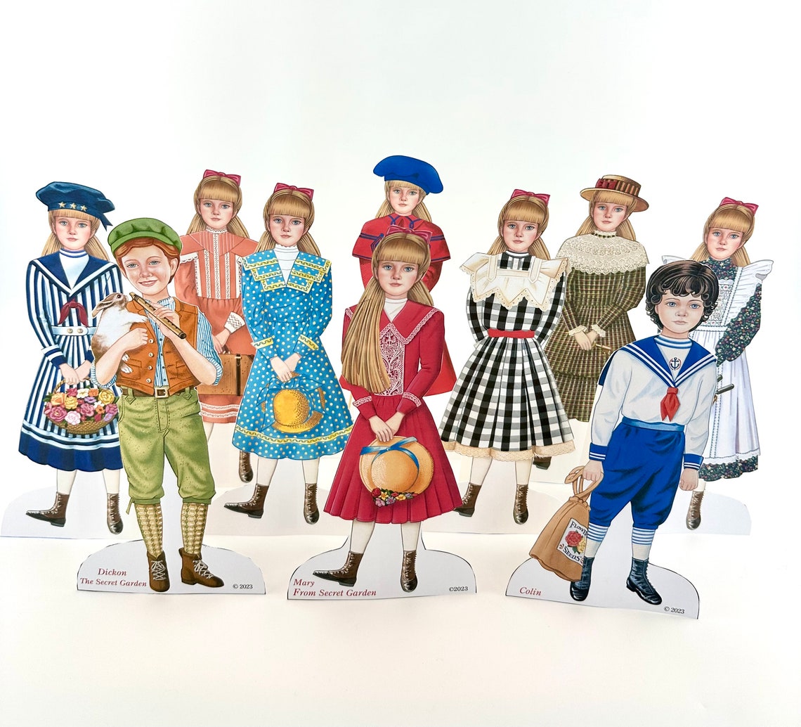 Secret Garden Paper Doll Set – Classic Literature Inspired (instant ...