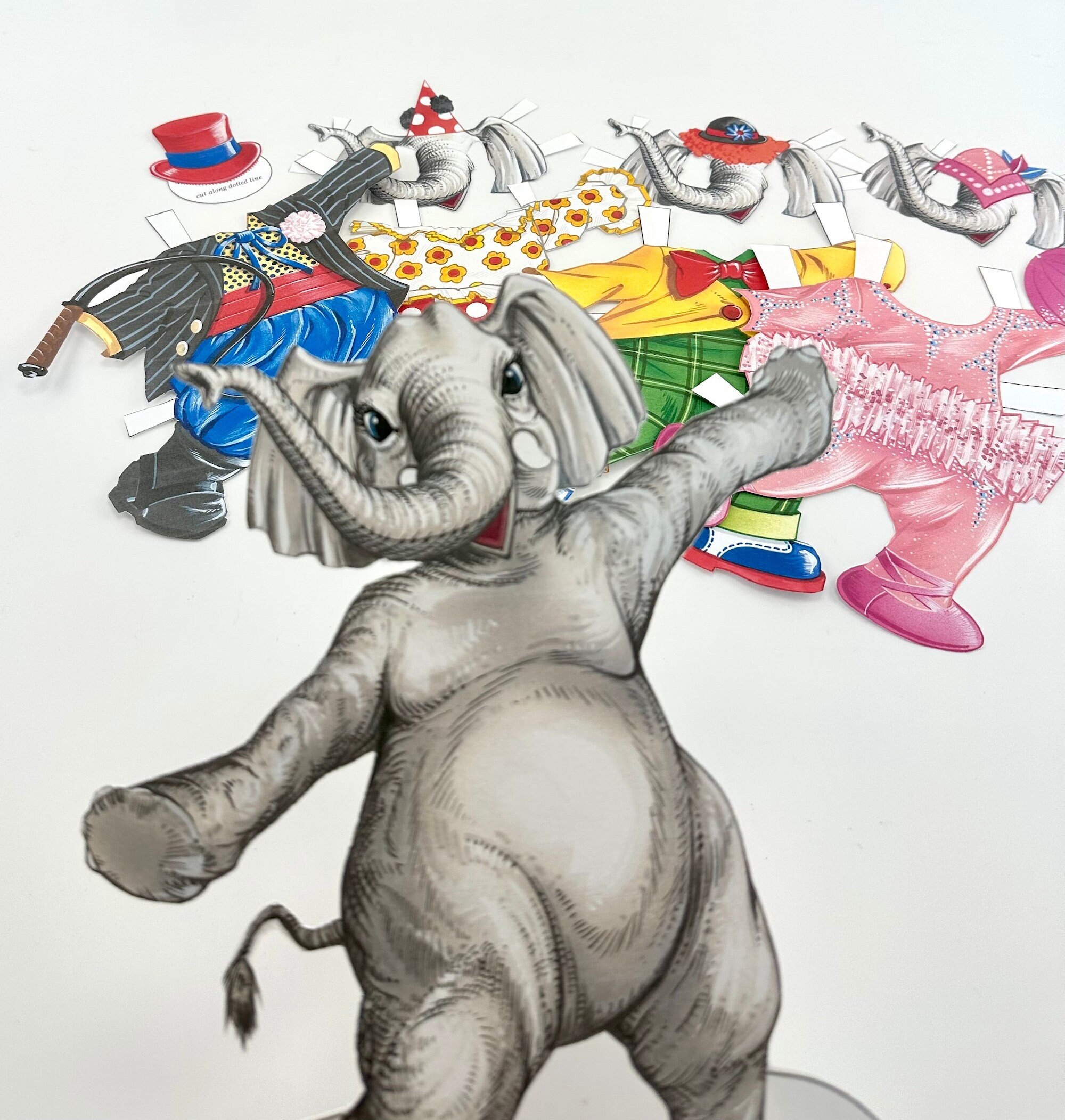 Elephant Paper Doll Printable-paper Dolls-instant Download-easy DIY ...