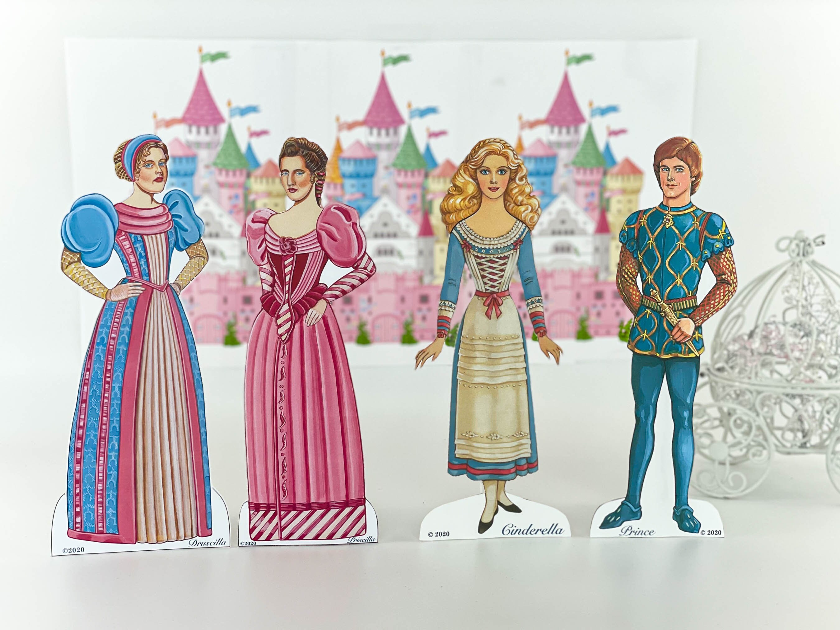 Cinderella Fairy Tale Paper Doll-instant Printable Download-dress up ...