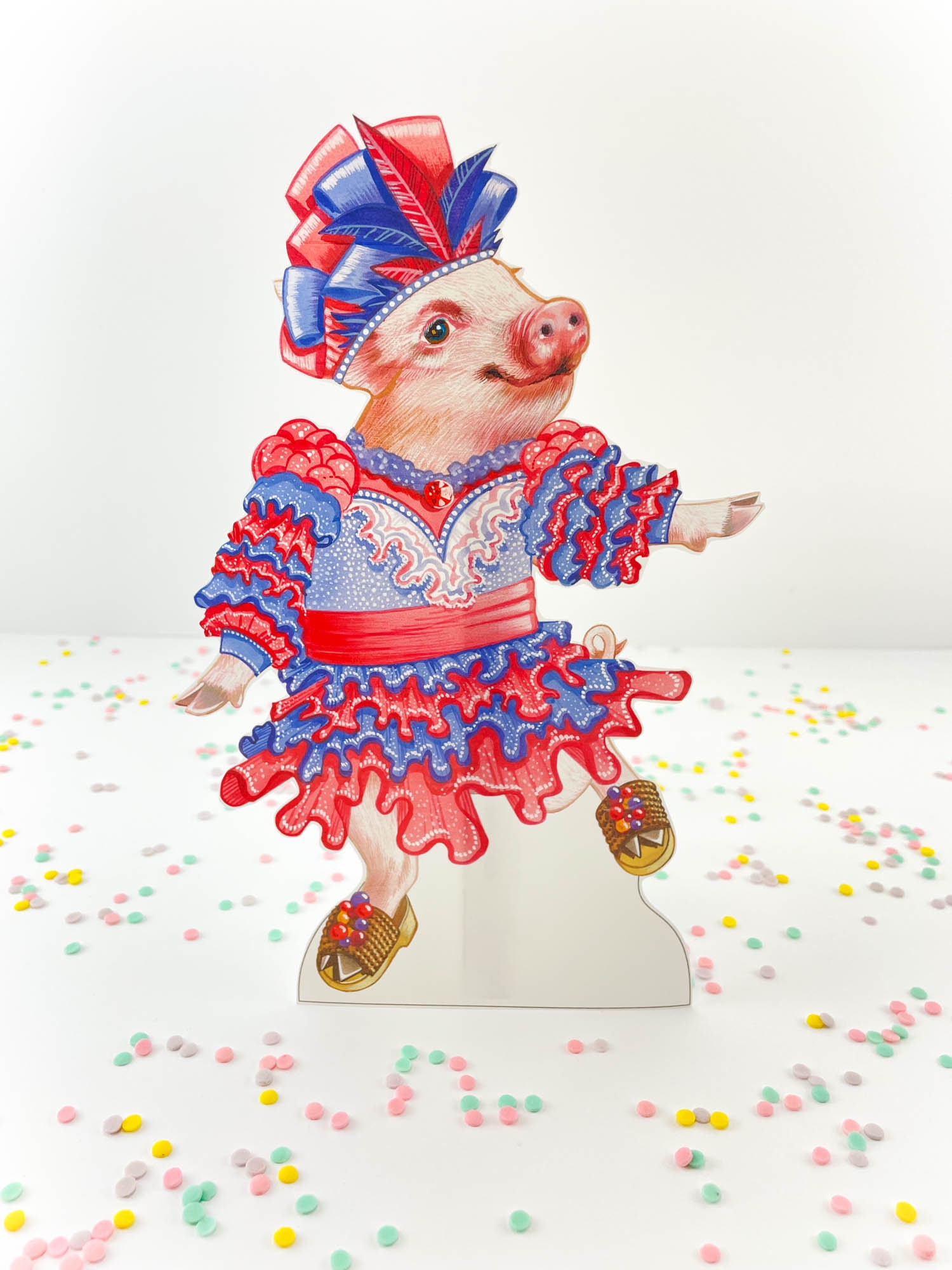 DANCING PIG Paper Doll Printable-paper Dolls-instant | Etsy Canada