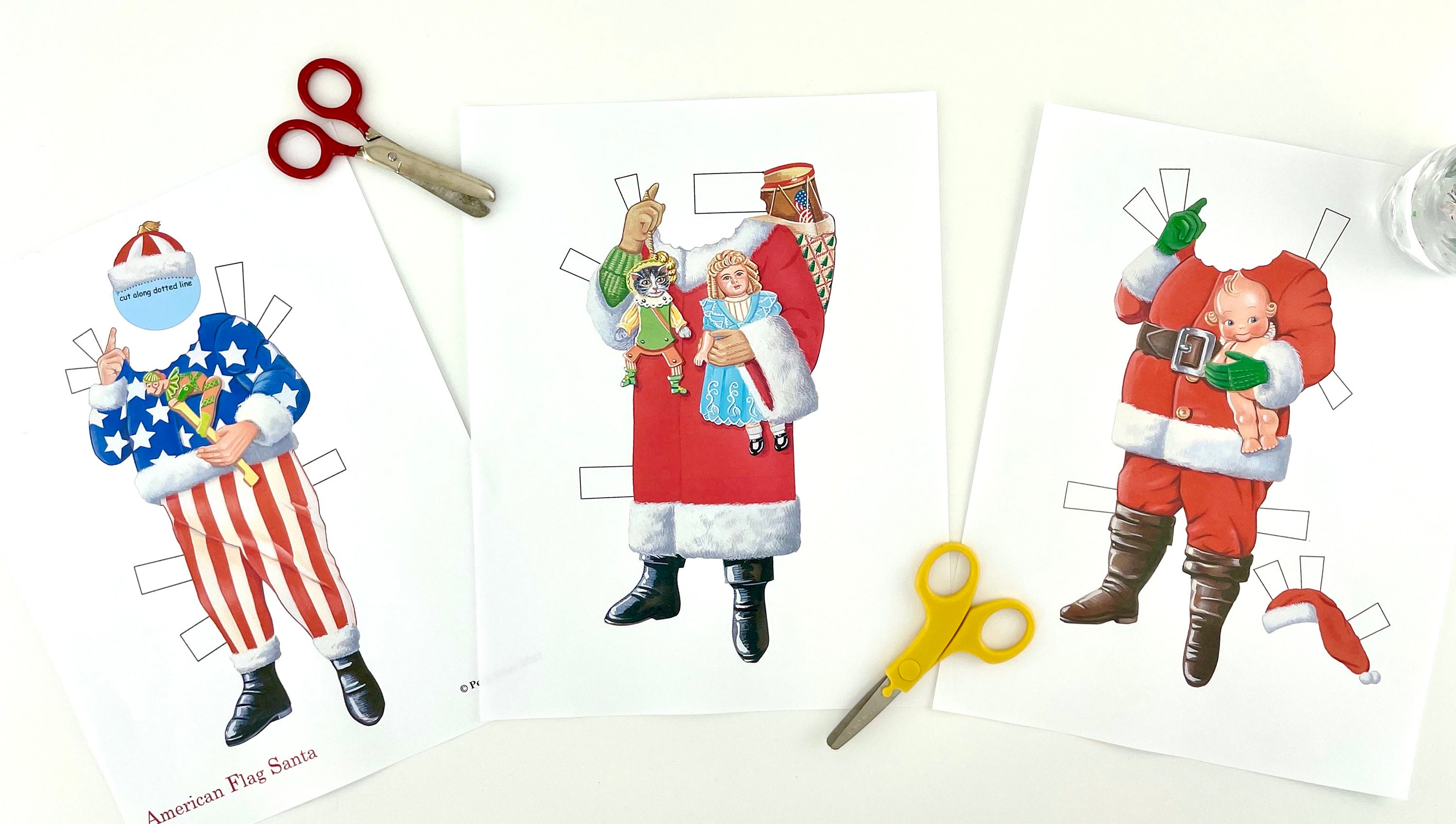 Santa Claus Paper Doll - Instant Download - Christmas DIY Craft ...