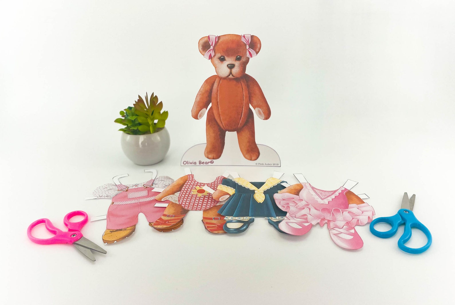 Bear Paper Doll Printable-paper Dolls-instant Download-diy Craft-paper ...