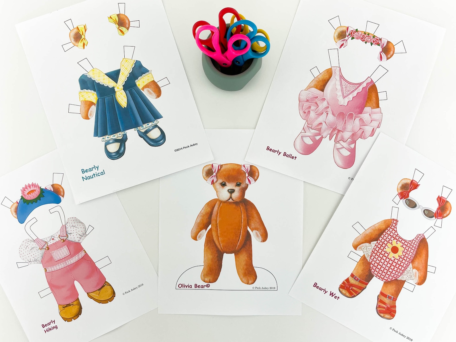 Bear Paper Doll Printable-paper Dolls-instant Download-diy Craft-paper ...