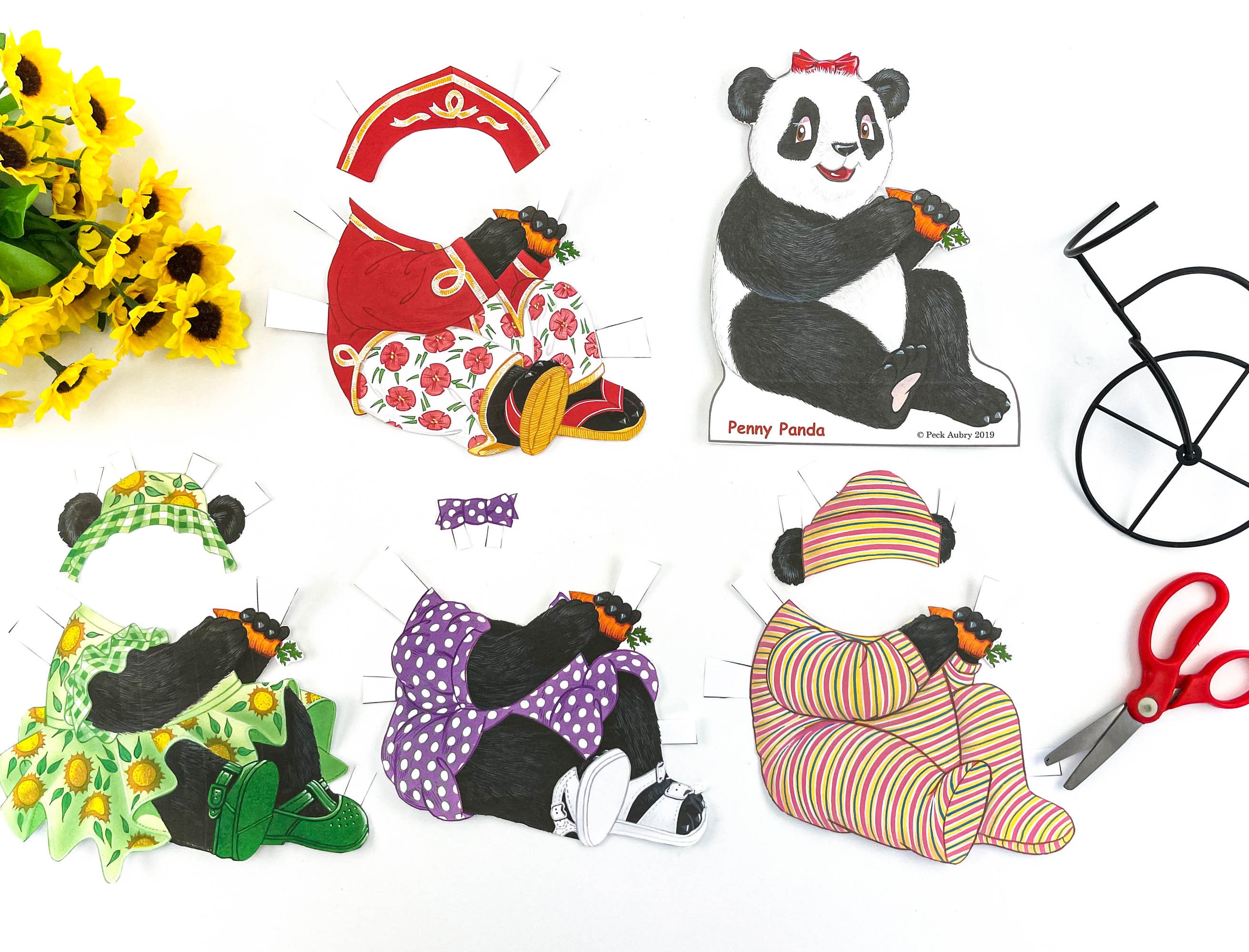 Panda Paper Dolls-paper Dolls-printable Instant Download-diy Craft ...