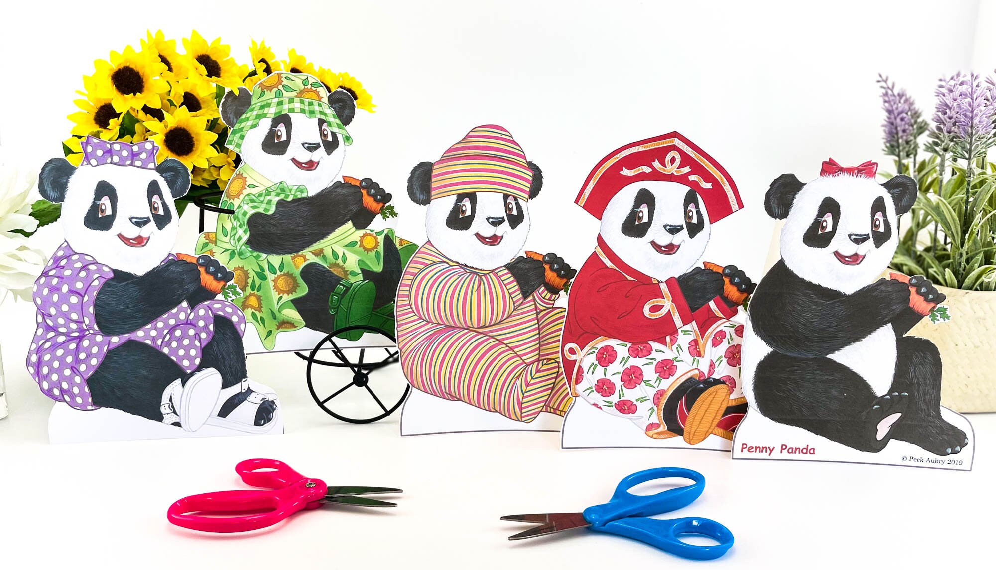 Panda Paper Dolls-paper Dolls-printable Instant Download-diy - Etsy