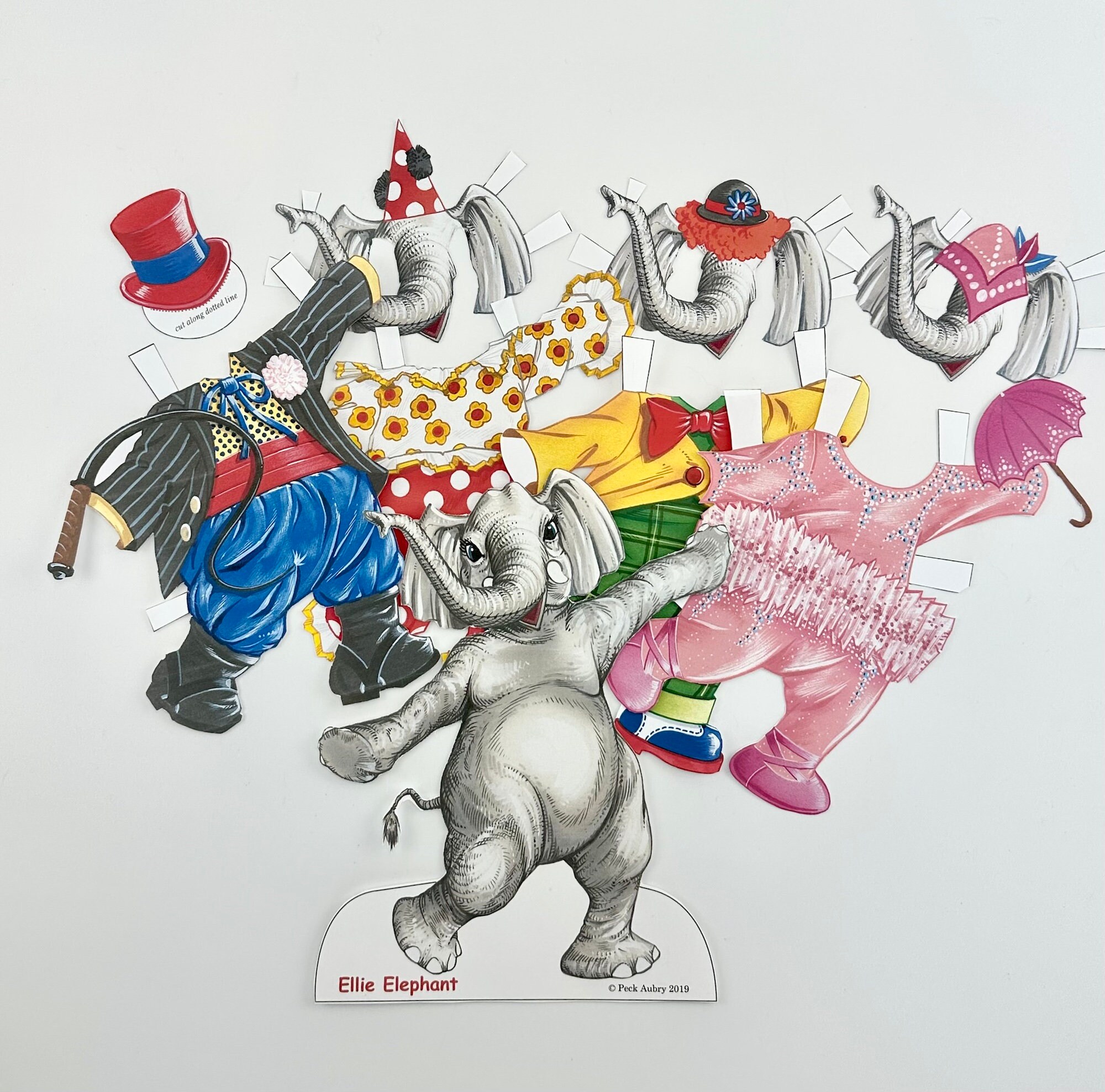 Elephant Paper Doll Printable-paper Dolls-instant Download-easy DIY ...