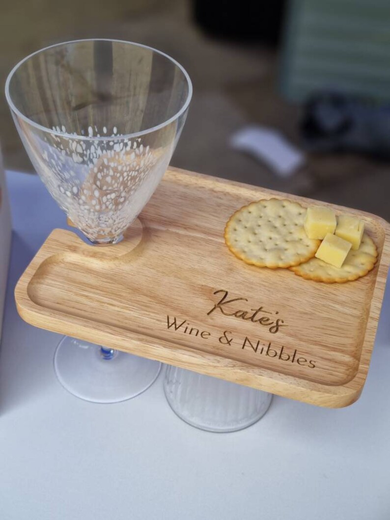 Personalised Wine and Nibbles Board, Charcuterie Cheese Board - Etsy