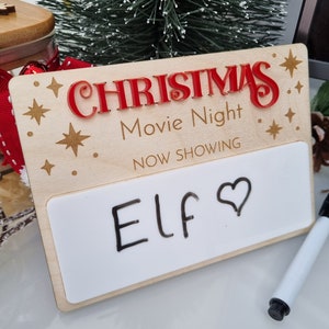 Christmas Movie Night Plaque, Christmas Films, Family Movie Night, Kids ...