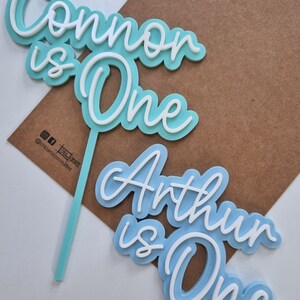 Acrylic Name is Age Cake Topper, Personalised First Birthday Cake ...