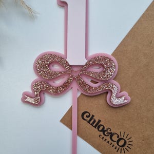 Acrylic Bow Cake Topper, Bow Cake Topper, Personalised Birthday Cake ...