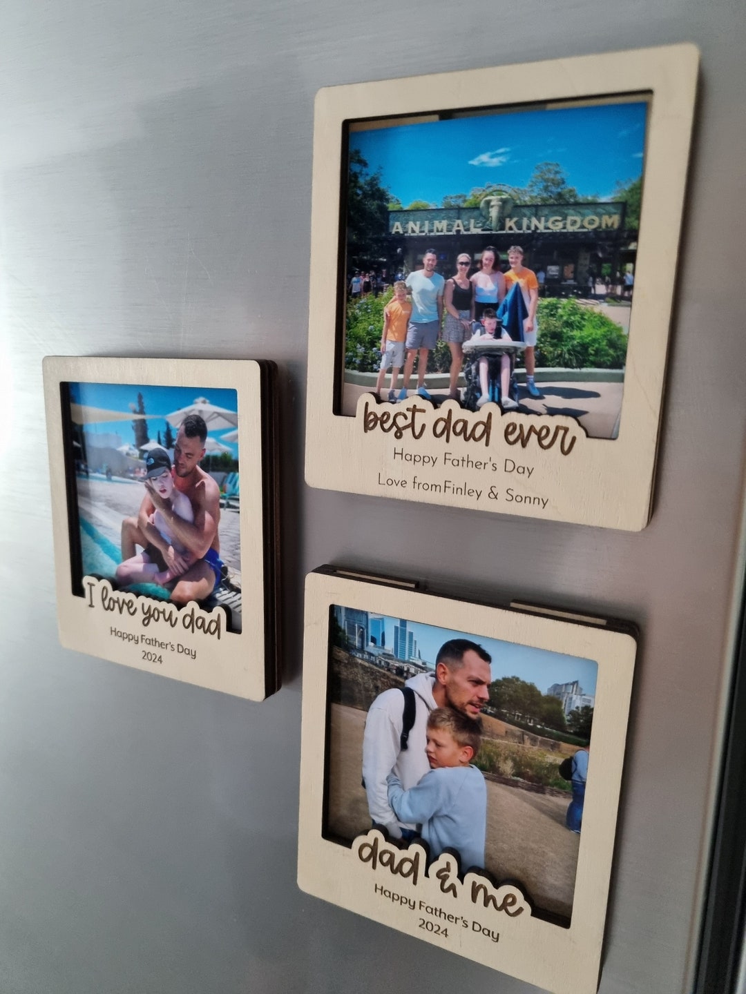 Personalised Father's Day Photo Frame, Fathers Day Photo Magnet, Fridge ...