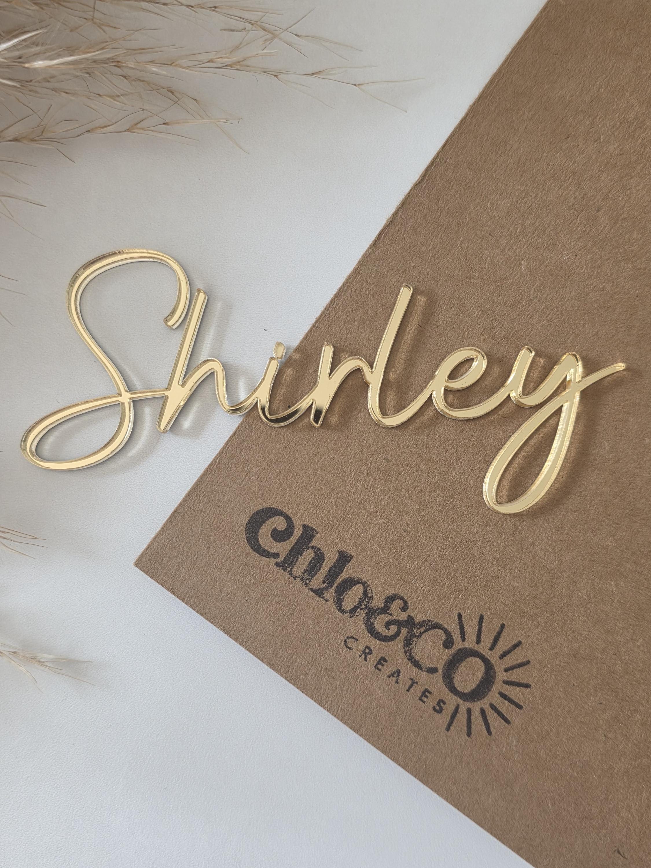 Acrylic Happy 90th Birthday Cake Topper and Name Cake Charm, Gold ...