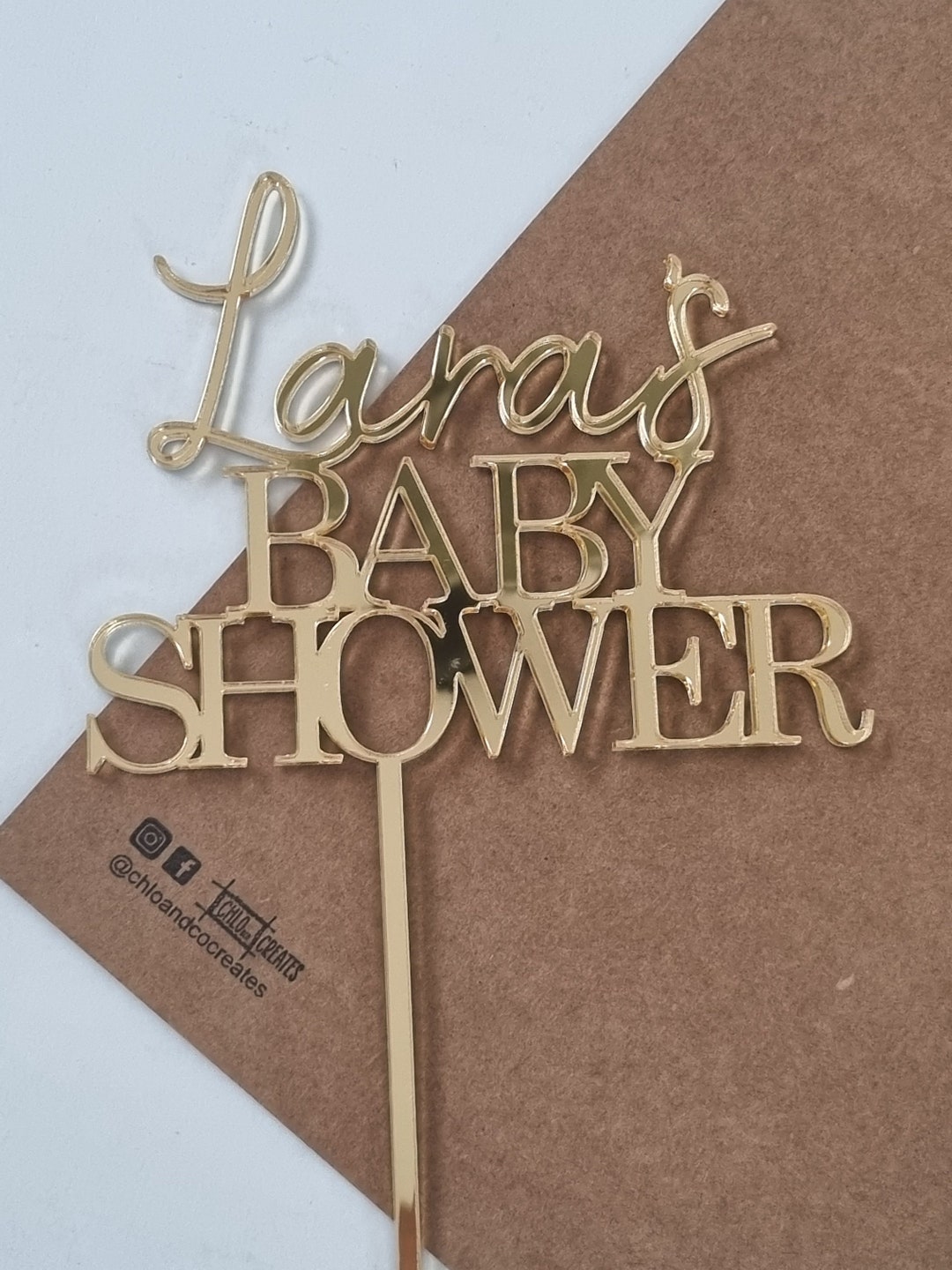 Personalised Baby Shower Cake Topper, Baby Shower Cake Decorations ...