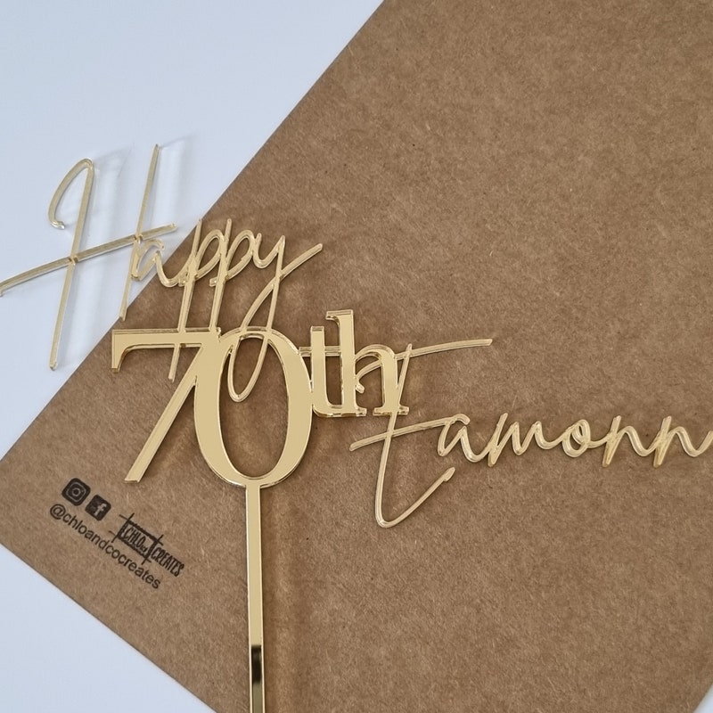 70th Birthday Cake Topper - Etsy