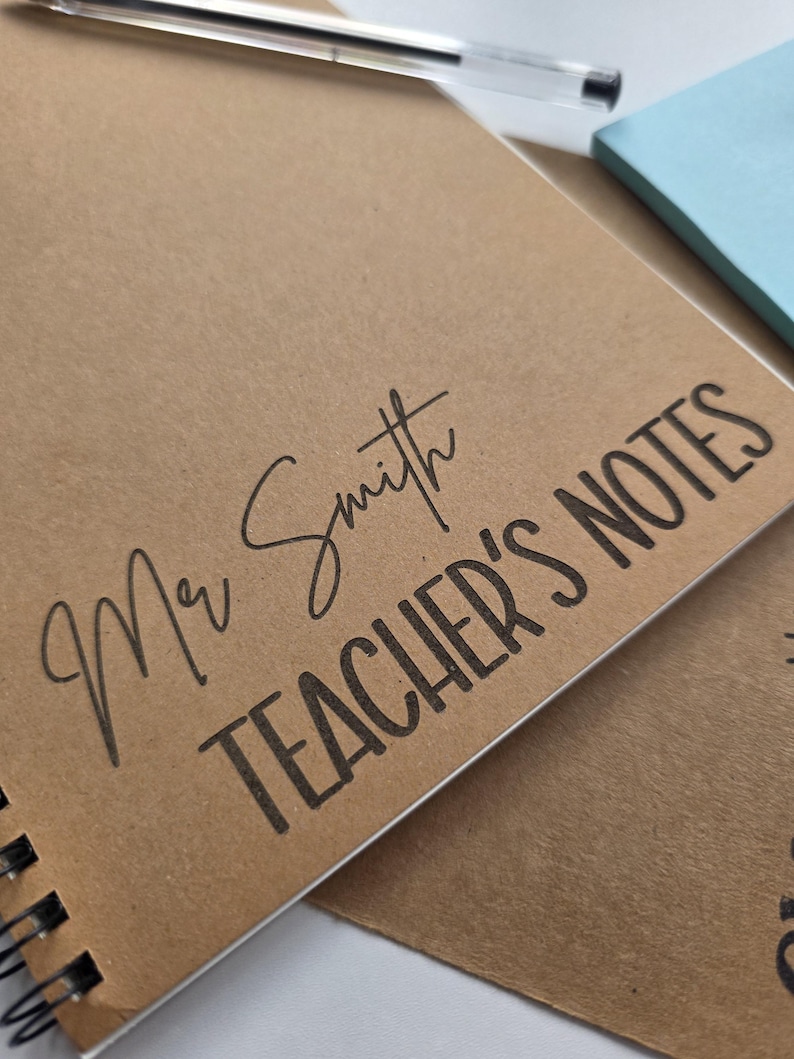 Personalised Teacher Notebook, Teacher Gifts, Thank You Teacher ...