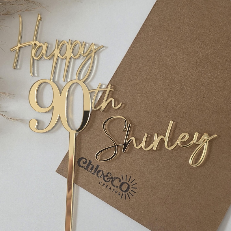 90th Cupcake Toppers - Etsy