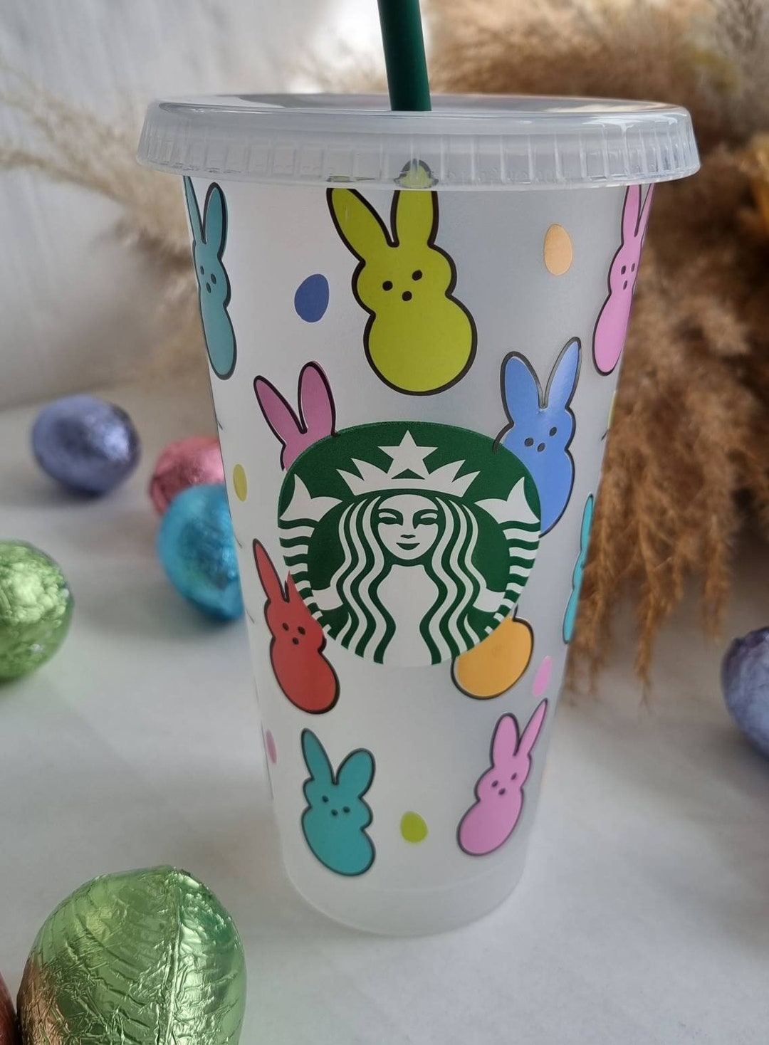 Easter Peeps Bunny Starbucks Cold Cup Easter Cold Cup - Etsy