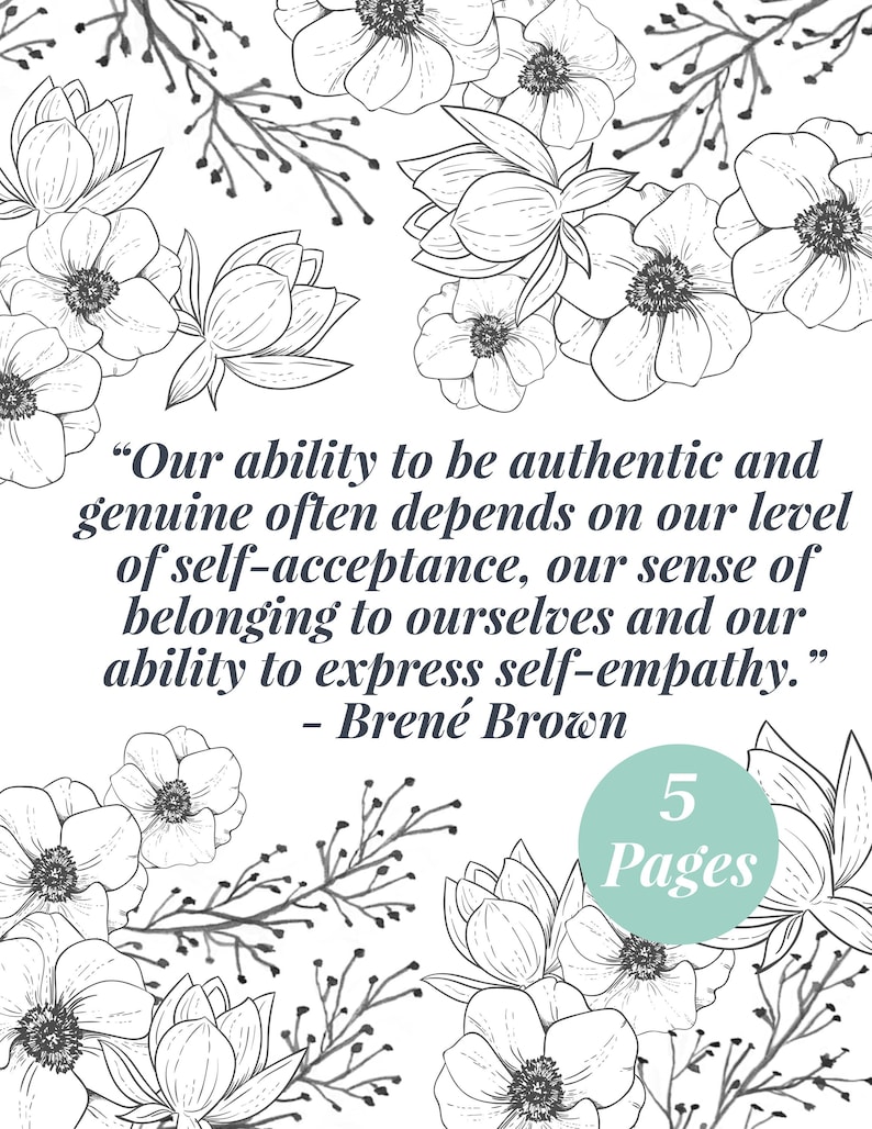 5 Brené Brown Colouring Pages (PDF) - Printable Colouring Book ...