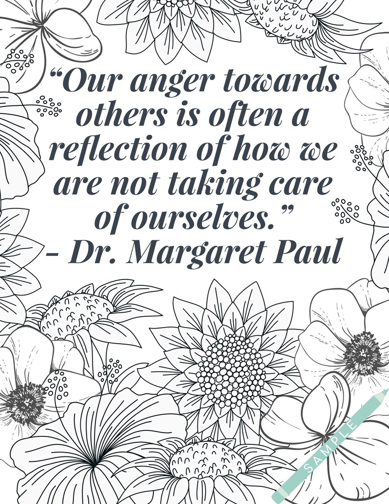 Self-reflection Colouring Book Mental Health Mindfulness - Etsy