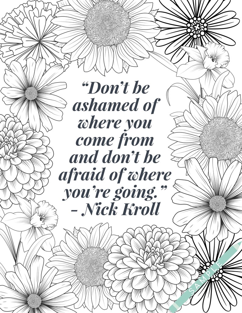 10 Motivational Colouring Pages (PDF) - Printable Colouring Book ...