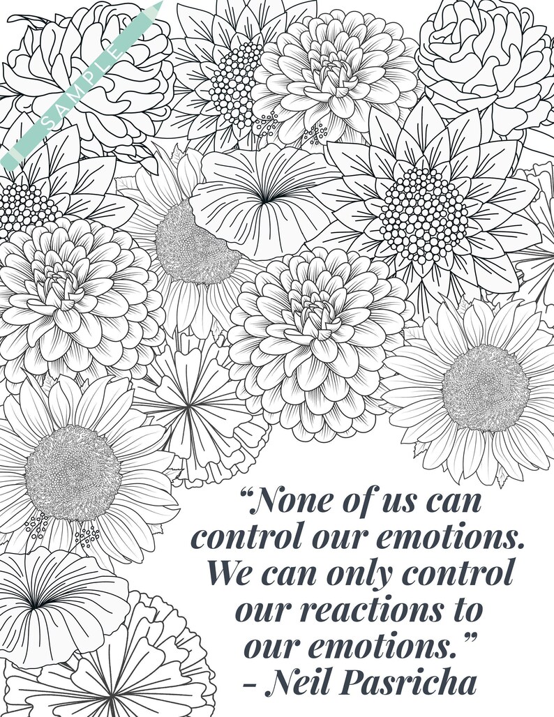 Colouring Page Mindfulness Emotional Intelligence PDF - Etsy