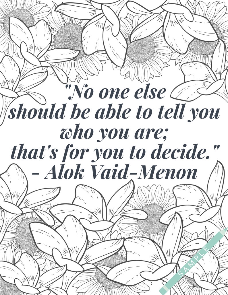 Colouring Page (PDF) - Alok Vaid-menon - LGBTQ+ - Queer - Self-love ...