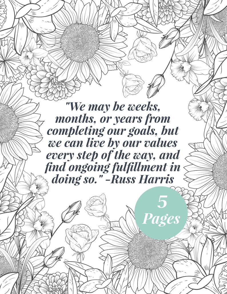 5 Goal Setting Colouring Pages (PDF) - Habits - Mental Health ...