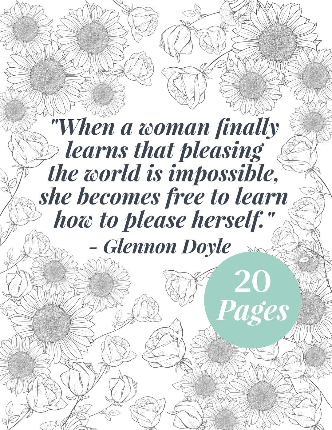 20 Self-love Colouring Pages (PDF) - Personal Growth - Mental Health ...