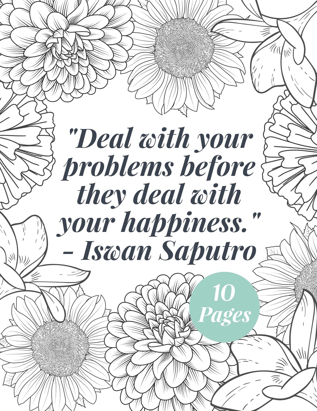 10 Motivational Colouring Pages (PDF) - Printable Colouring Book ...