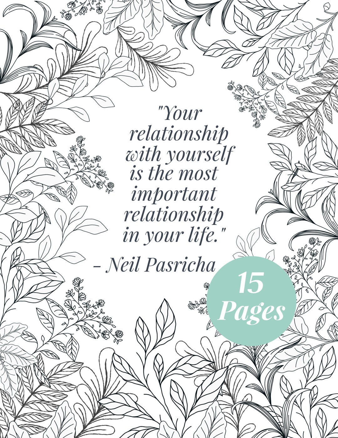 15 Self-love Colouring Pages (PDF) - Printable Colouring Book ...
