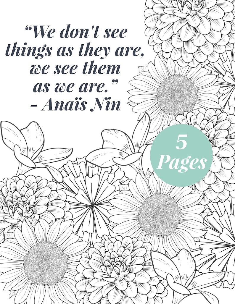 Self-reflection Colouring Book Mental Health Mindfulness - Etsy