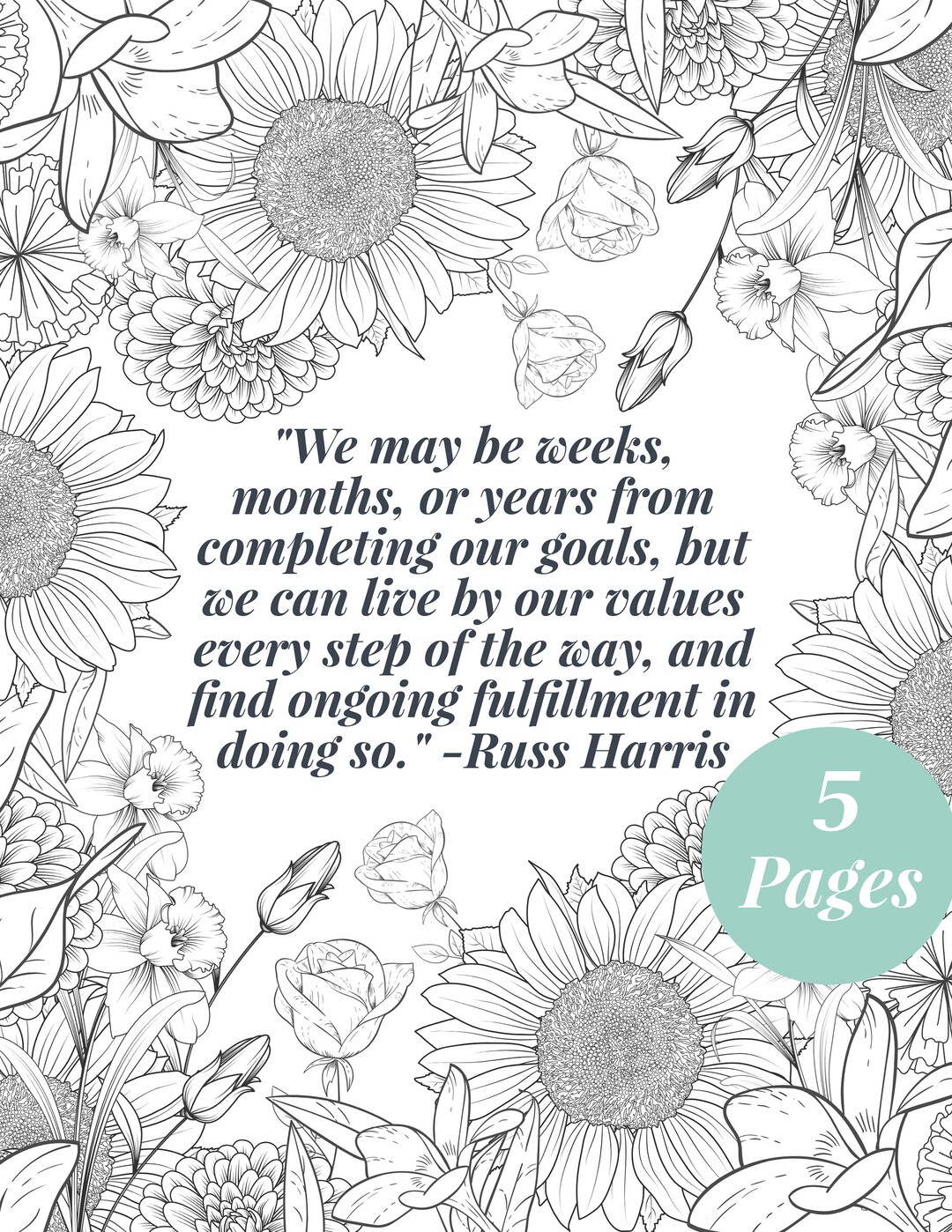 5 Goal Setting Colouring Pages PDF Habits Mental Health Wellness ...