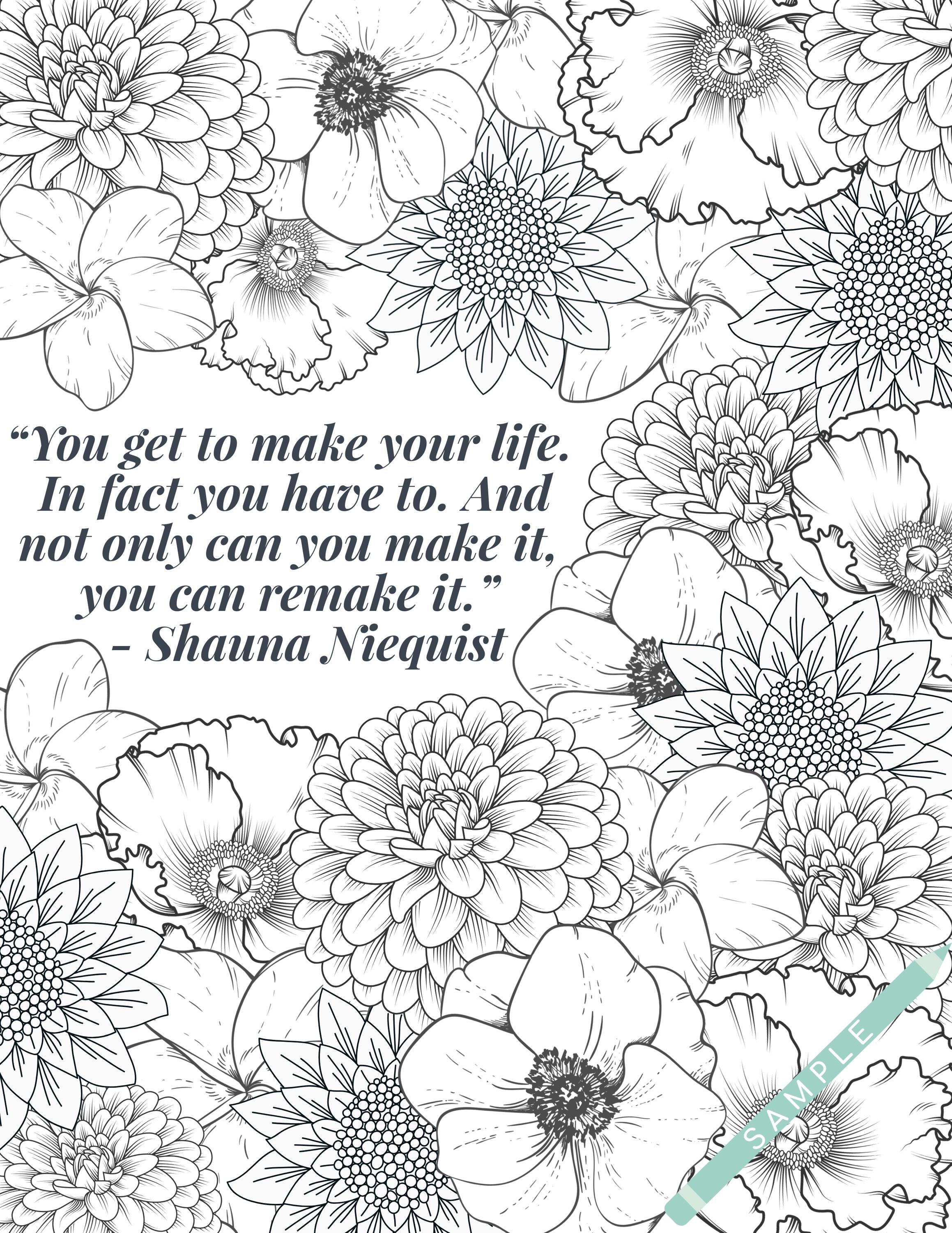 20 Motivational Colouring Pages (PDF) - Printable Colouring Book ...