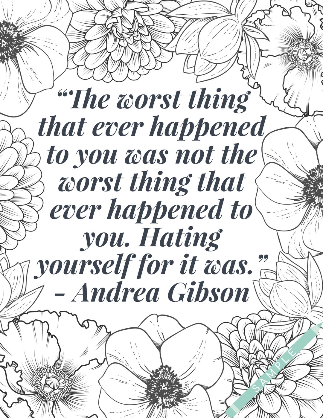 Colouring Page (PDF) - Andrea Gibson - Printable Colouring Page ...