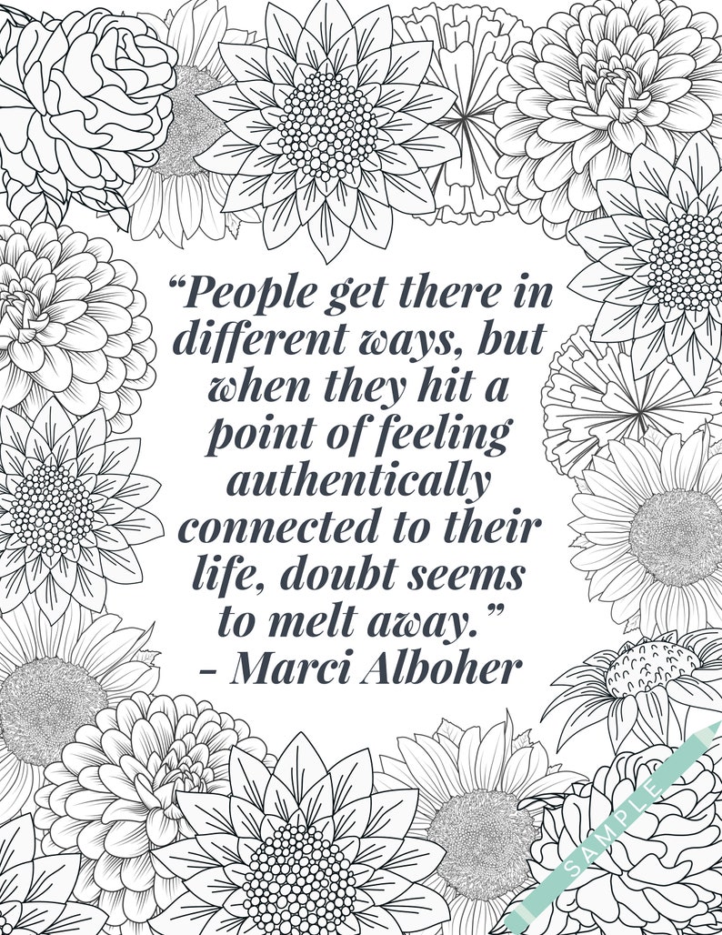 Colouring Page Authentic Self Personal Growth Self - Etsy