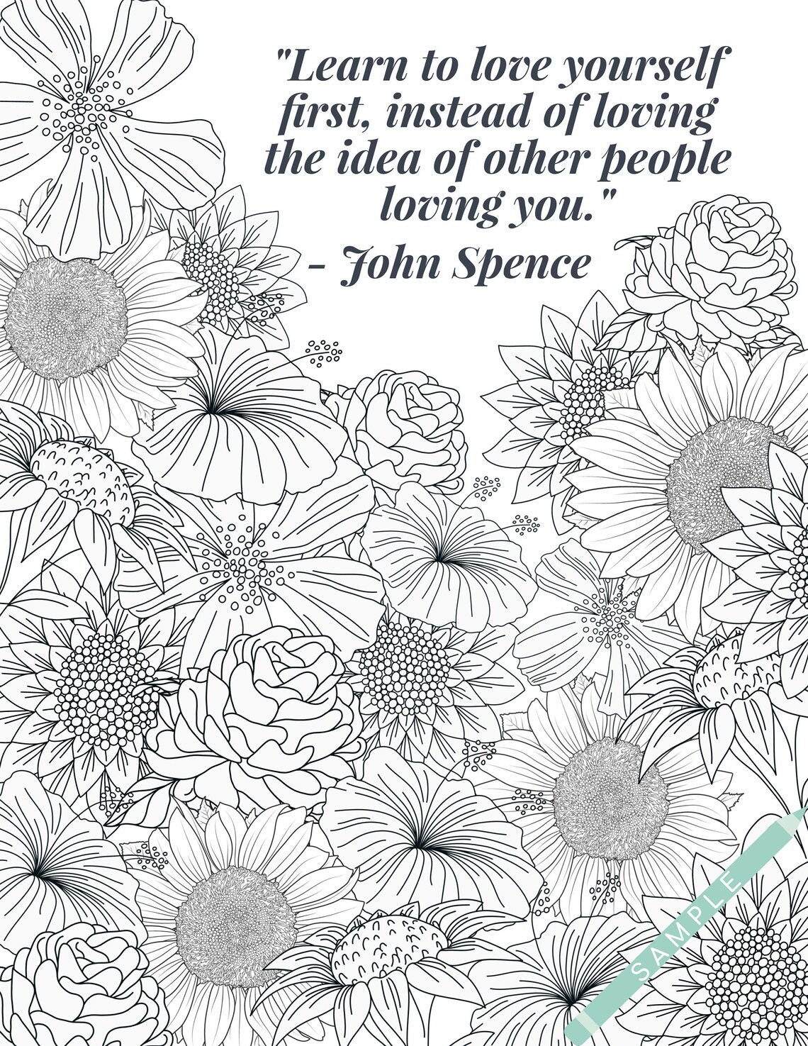 Colouring Page (PDF) - John Spence - Printable Colouring Page - Self ...