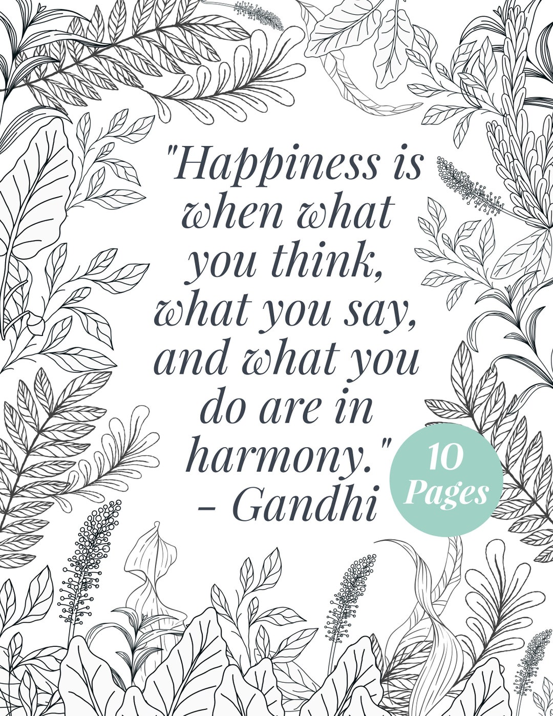 10 Happiness Colouring Pages (PDF) - Printable Colouring Book ...
