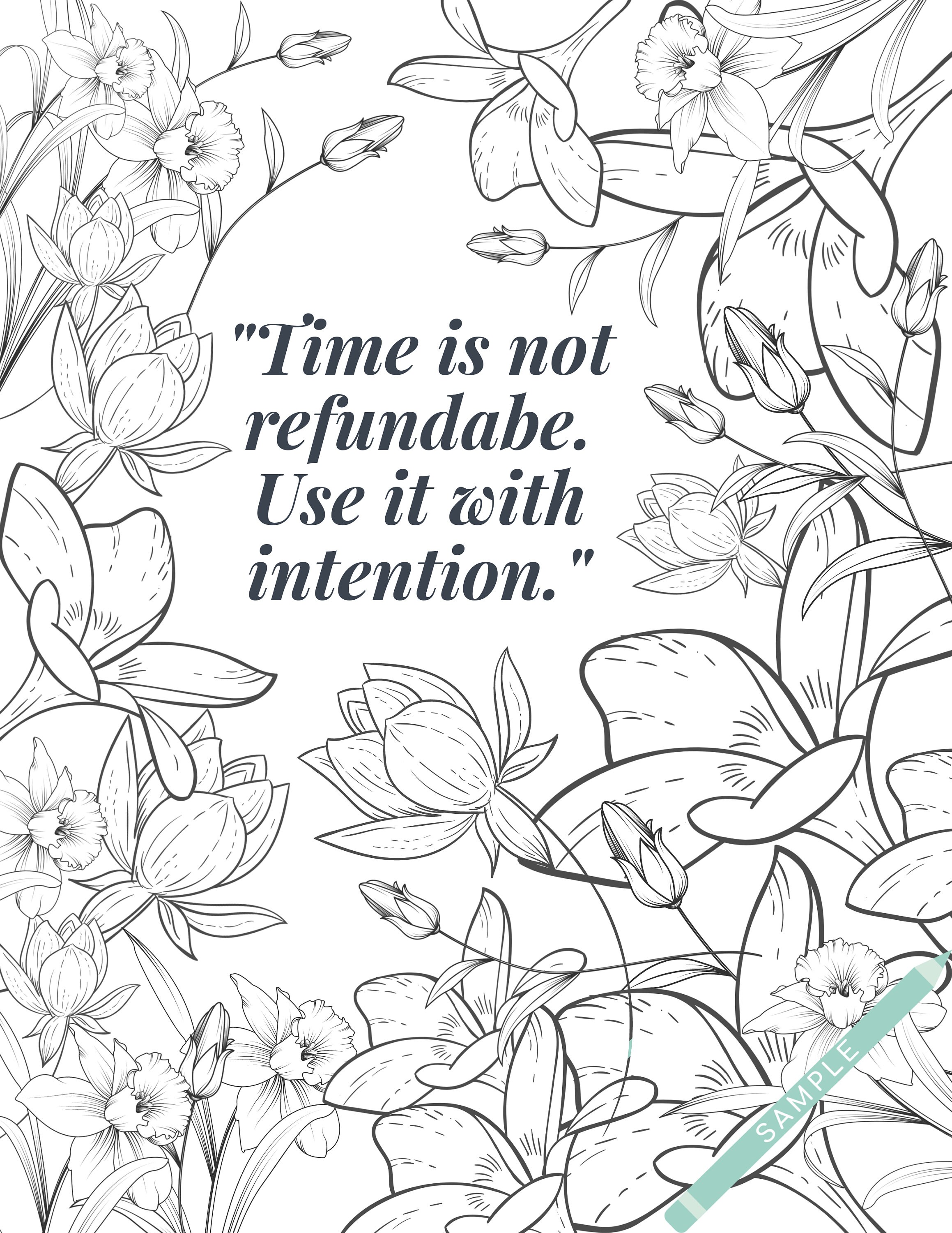 5 Motivational Colouring Pages (PDF) - Printable Colouring Book ...