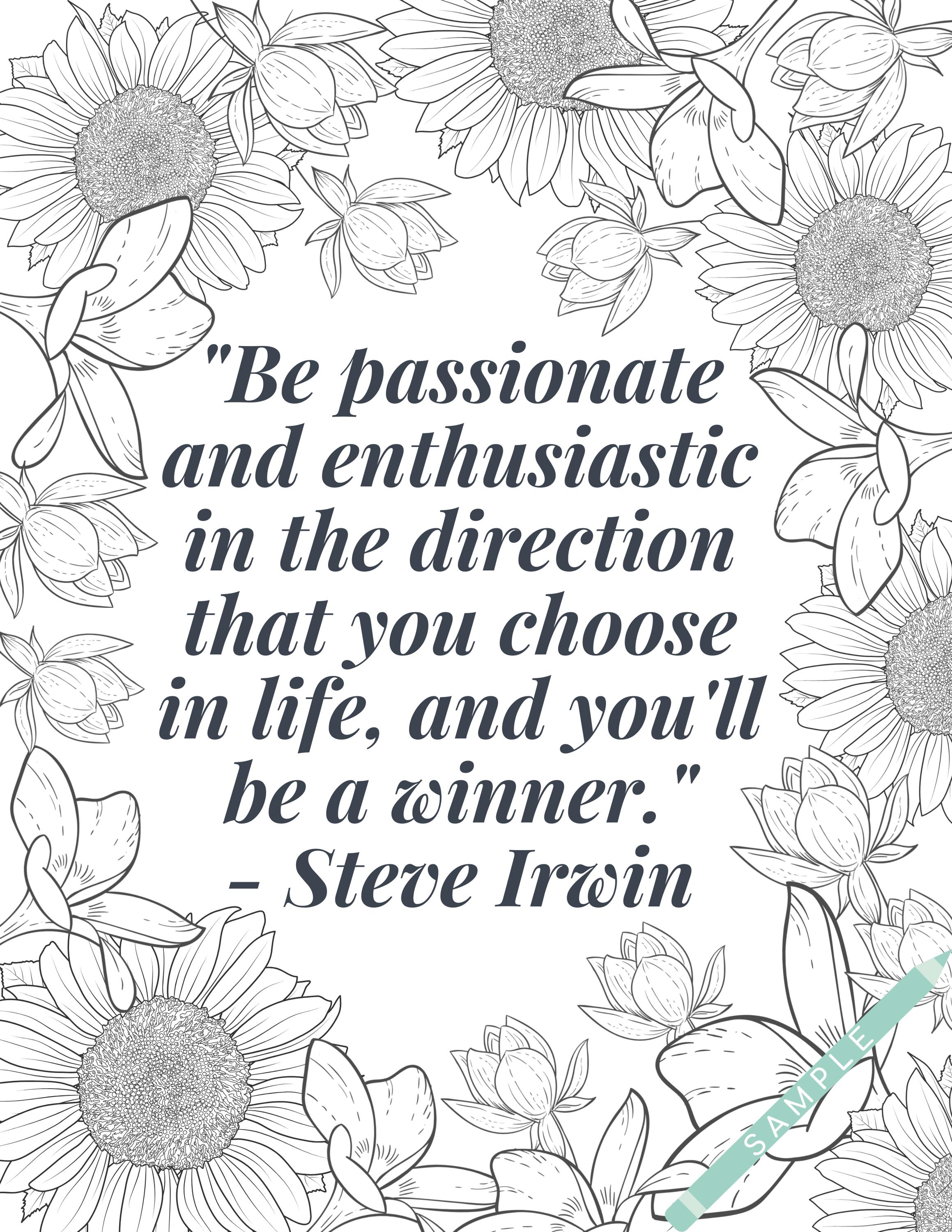 20 Motivational Colouring Pages (PDF) - Printable Colouring Book ...