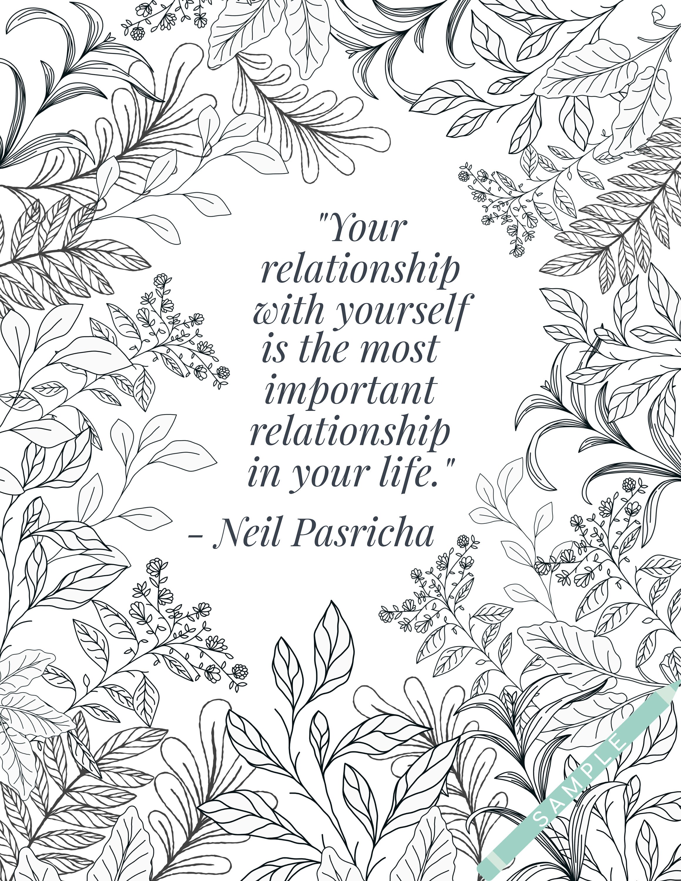 20 Mental Health Colouring Pages (PDF) - Personal Growth - Self Love ...