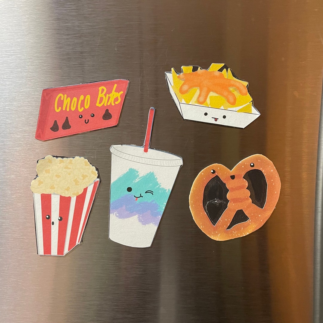 Movie Night Movie Snack Magnet Set - Etsy