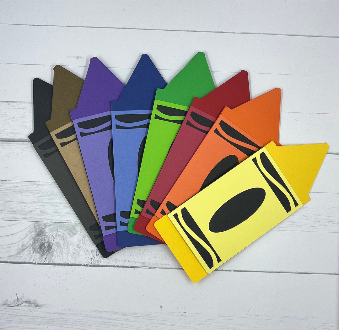 Crayon Gift Card Holder, Crayon Money Holder, Teacher Appreciation Card ...