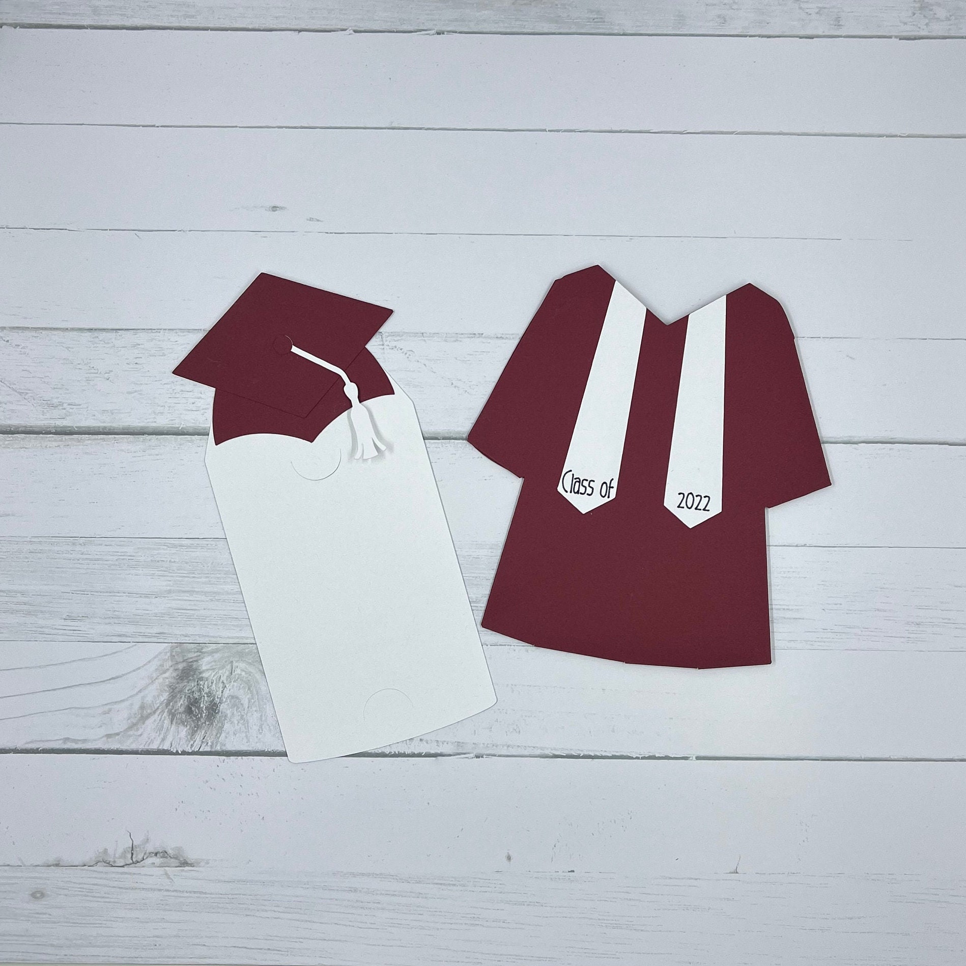 Graduation Giftcard Holder, Cap and Gown Card, Grad Gift, Personalized ...