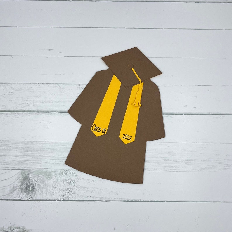 Graduation Giftcard Holder, Cap and Gown Card, Grad Gift, Personalized ...
