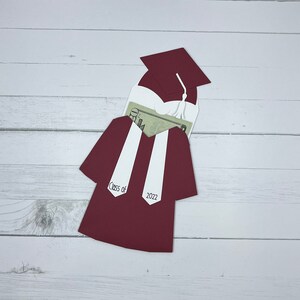 Graduation Giftcard Holder, Cap and Gown Card, Grad Gift, Personalized ...