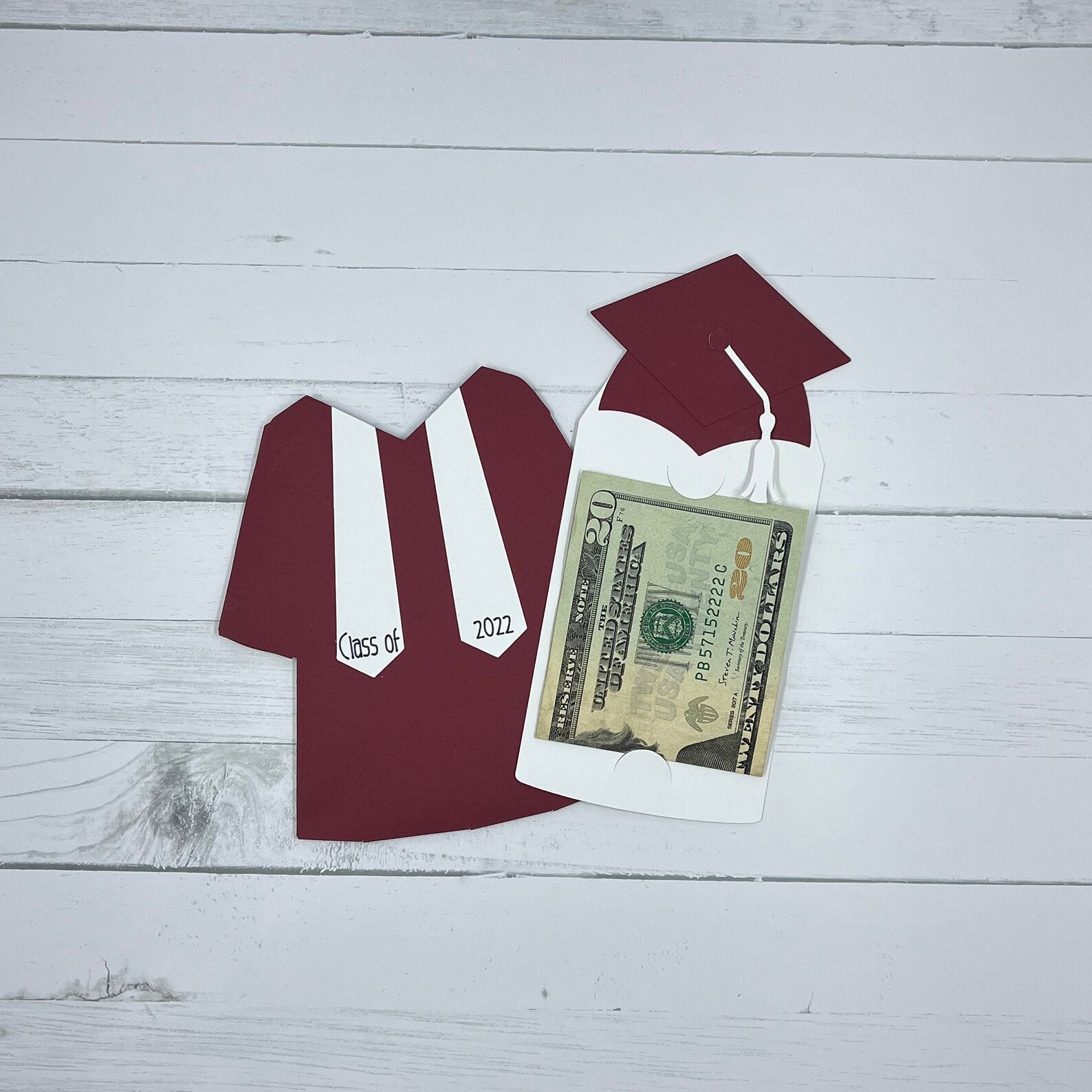 Graduation Giftcard Holder, Cap and Gown Card, Grad Gift, Personalized ...