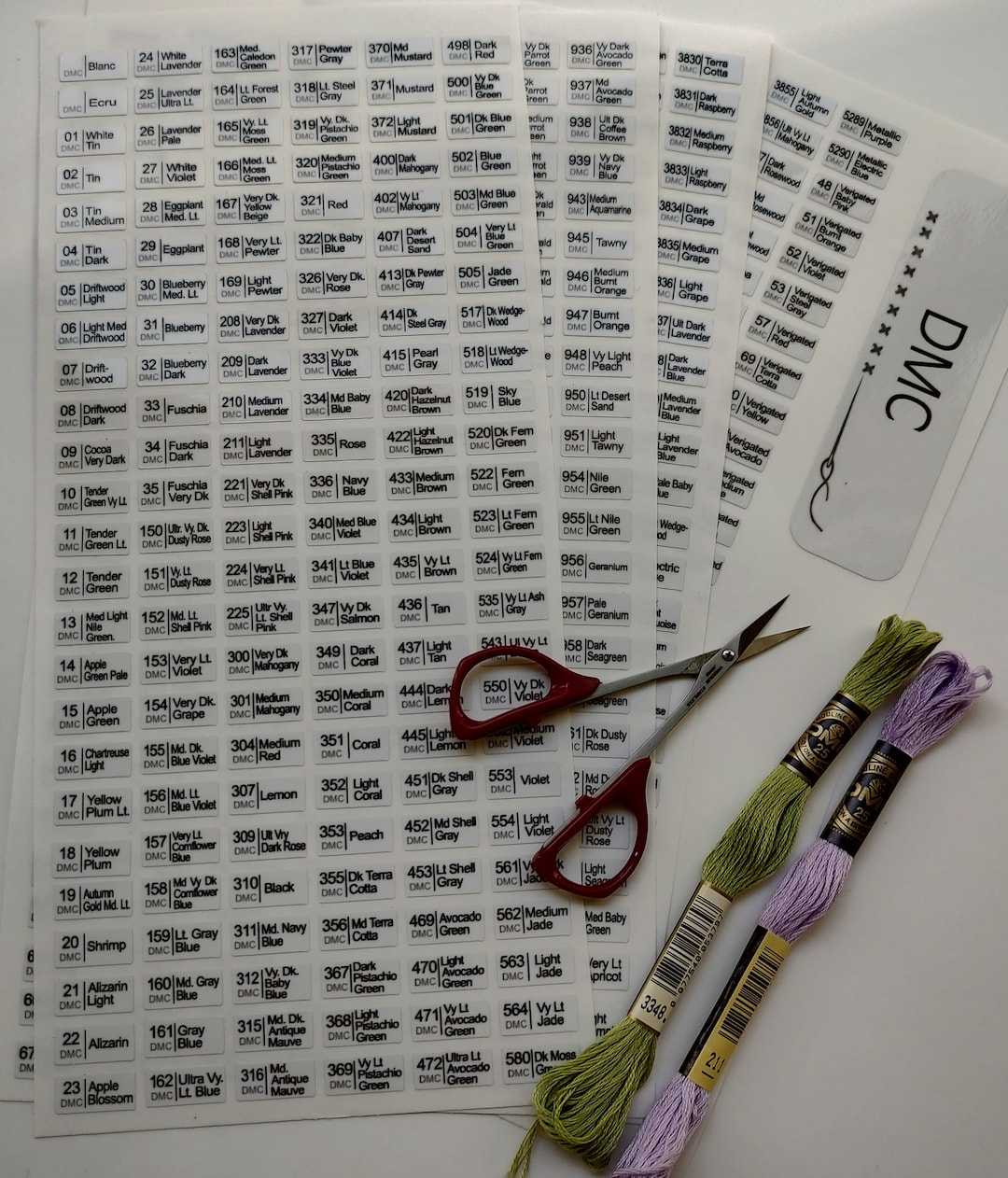 Floss Labels-dmc Cotton-dmc Light Effects-dmc Coloris-dmc Etoile-dmc ...