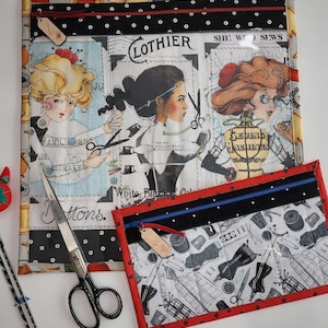 Cross Stitch Project Bag - Vinyl Front Project Bag - Embroidery Project ...