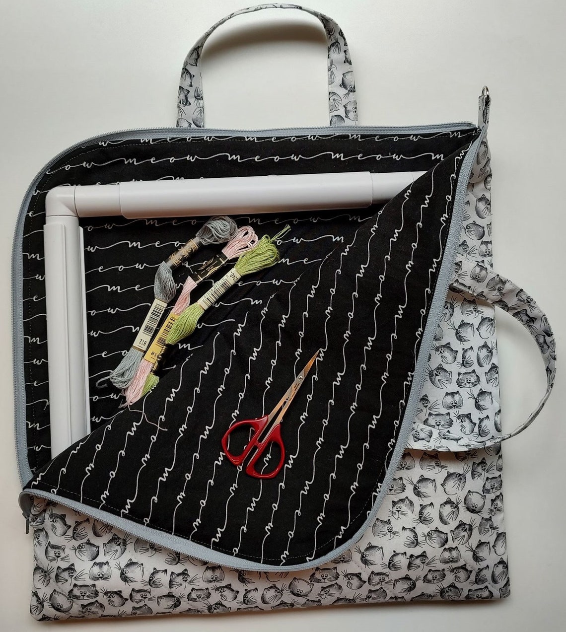 Q-snap and Scroll Frame Project Bag Cross Stitch Project Bag - Etsy